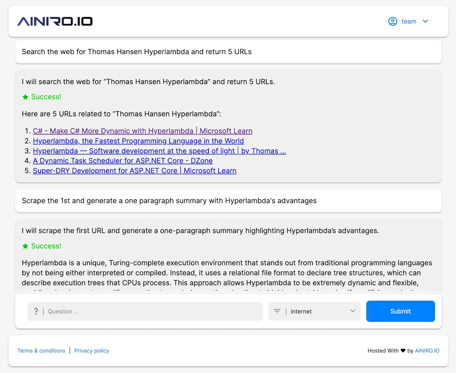 How to Connect your AI Chatbot to the Internet | AINIRO.IO